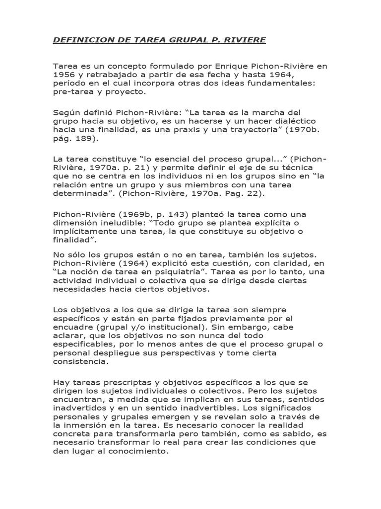 Definicion de Tarea Grupal P | PDF