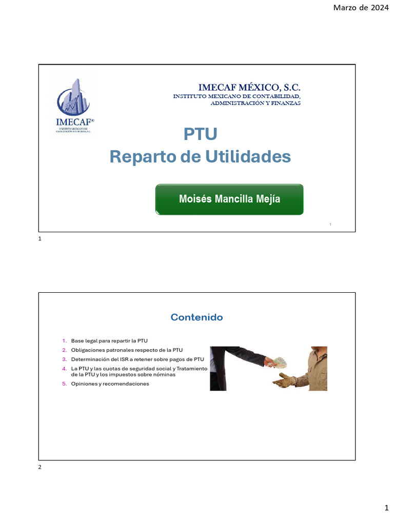 Reparto PTU 2024 | PDF