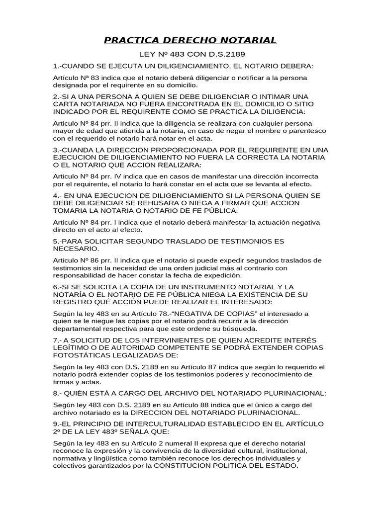 Practica Derecho Notarial | PDF