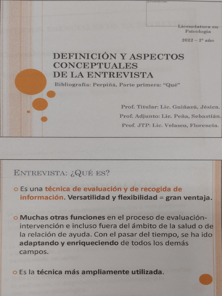 Definición y Aspectos Conceptuales de La Entrevista | PDF