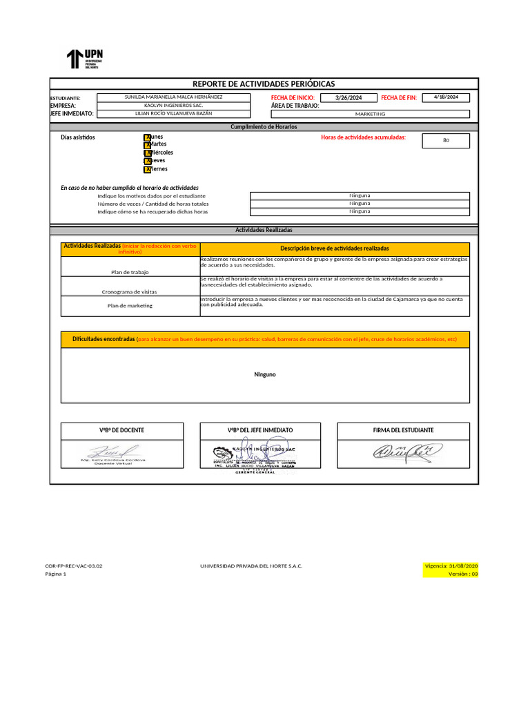 INVE.1401.EP - Formato RAP - Actualizado 2024 | PDF