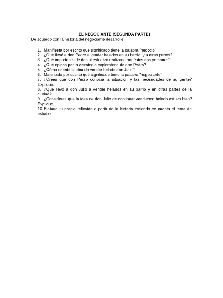 El Negociante 2 | PDF