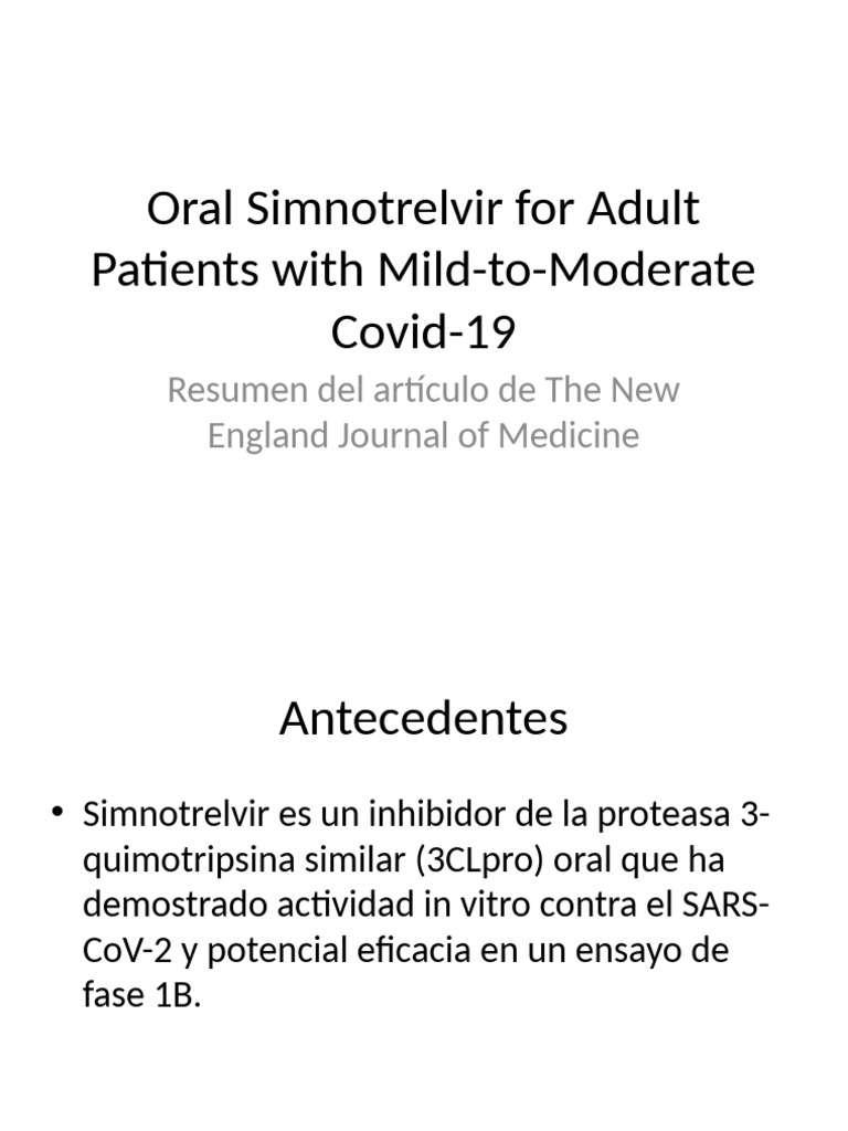 Simnotrelvir_Covid19_Presentation | PDF