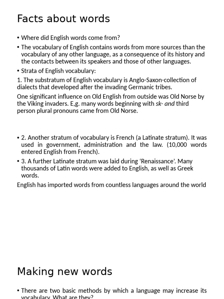 Facts About Words | PDF