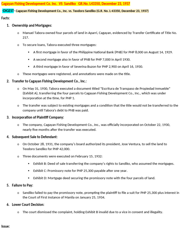 Cagayan Fishing Development Co | PDF | Lawsuit | Board Of Directors