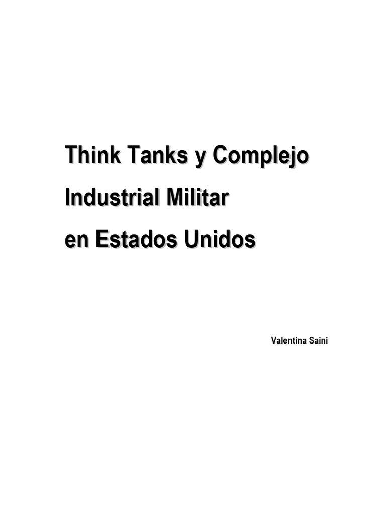 605 Think Tanks | PDF