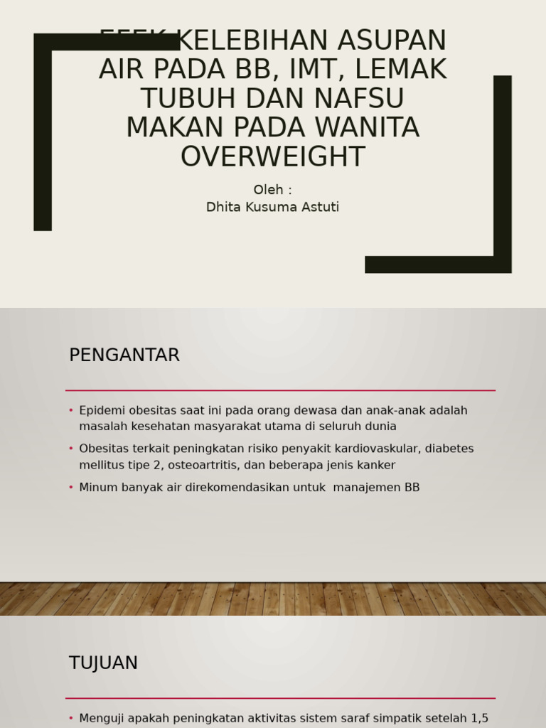 Effect of Excessive Water Intake On Body Weight | PDF