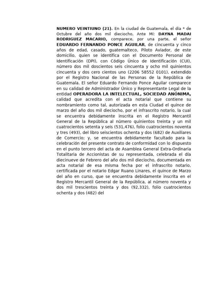 Contrato Preparatorio-Dayna Rodriguez | PDF