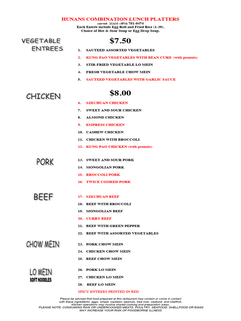 Lunch Menu | PDF