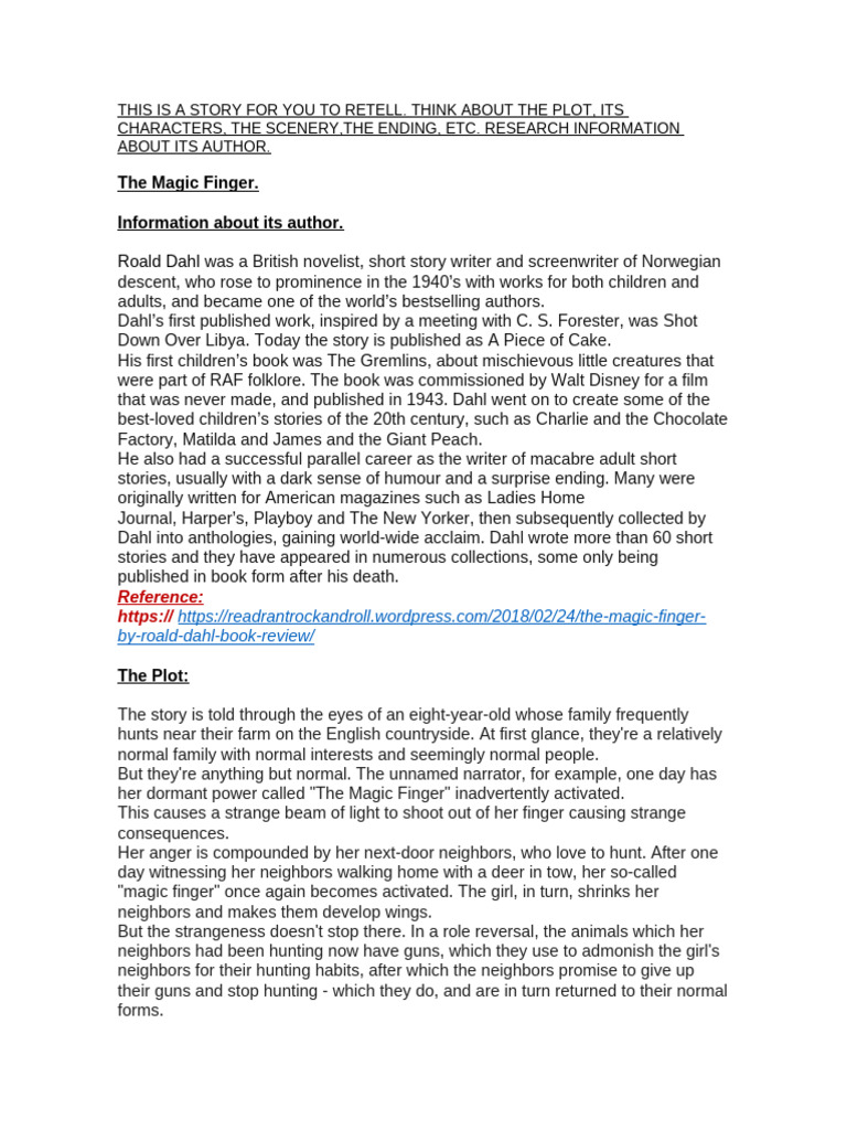 The Magic Finger | PDF