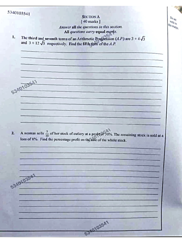 P Wassce 2023 | PDF