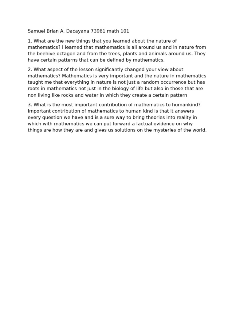 Assignment math 101 | PDF