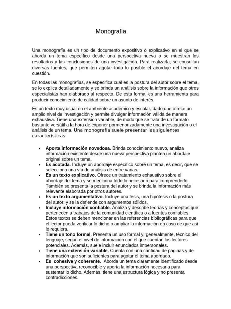 Monografía | PDF