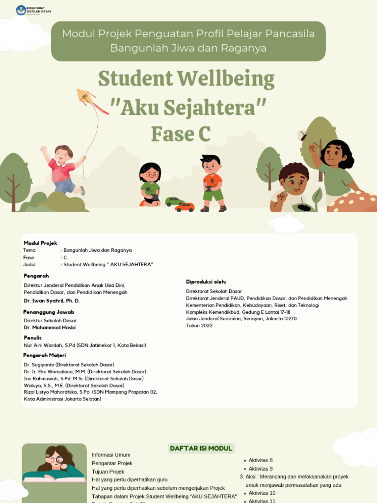 Modul Projek - Student Wellbeing _Aku Sejahtera_ - Fase C | PDF