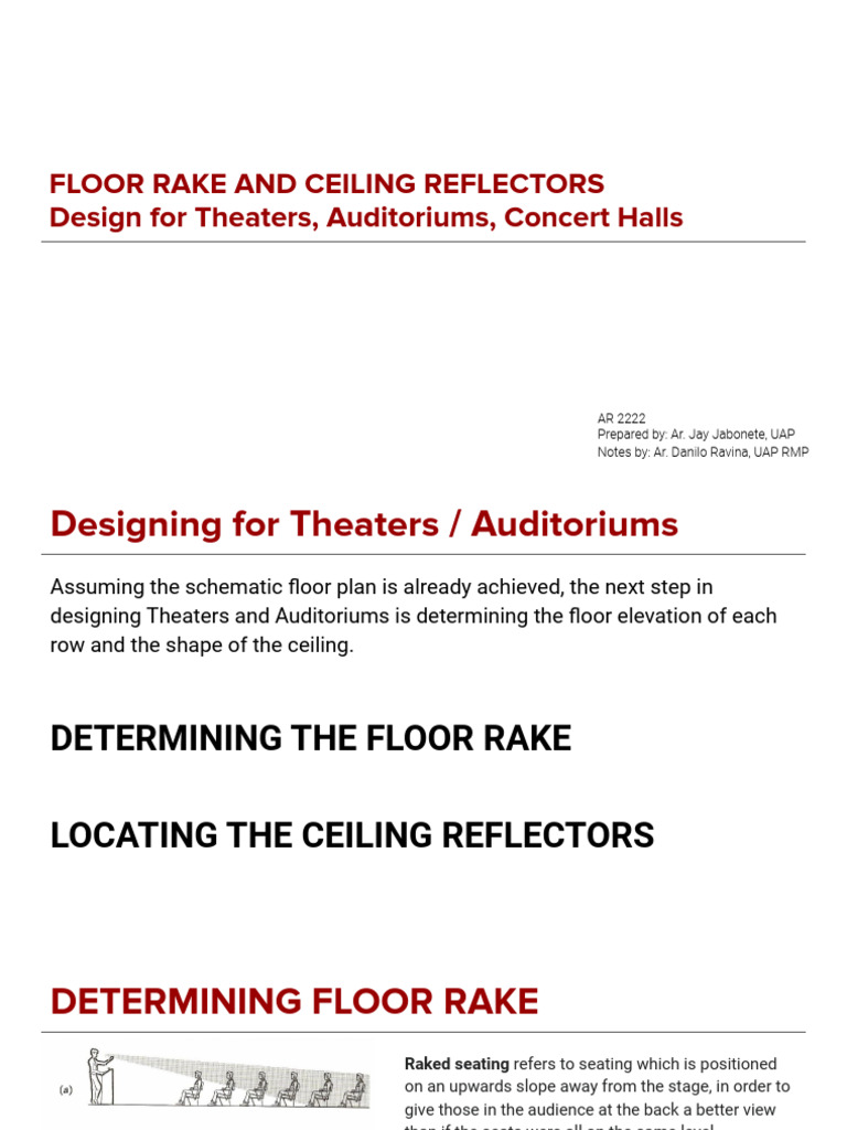 Module 5 - Floor Rake & Ceiling Reflectors | PDF