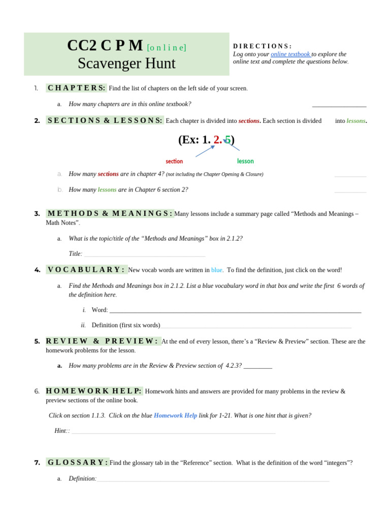 Copy of 2022 CC2 Book Scavenger Hunt | PDF