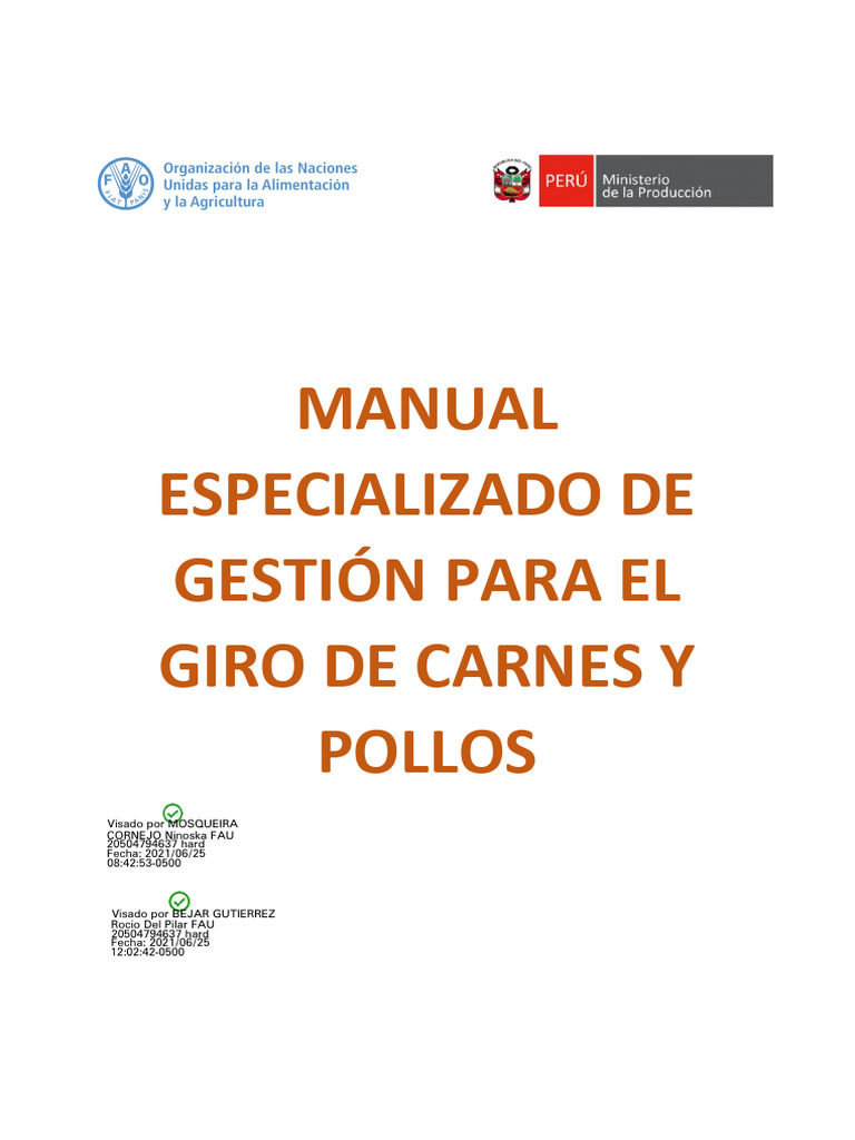 Manual Especializado de Gestión para El Giro de Carne y Pollo PDF | PDF