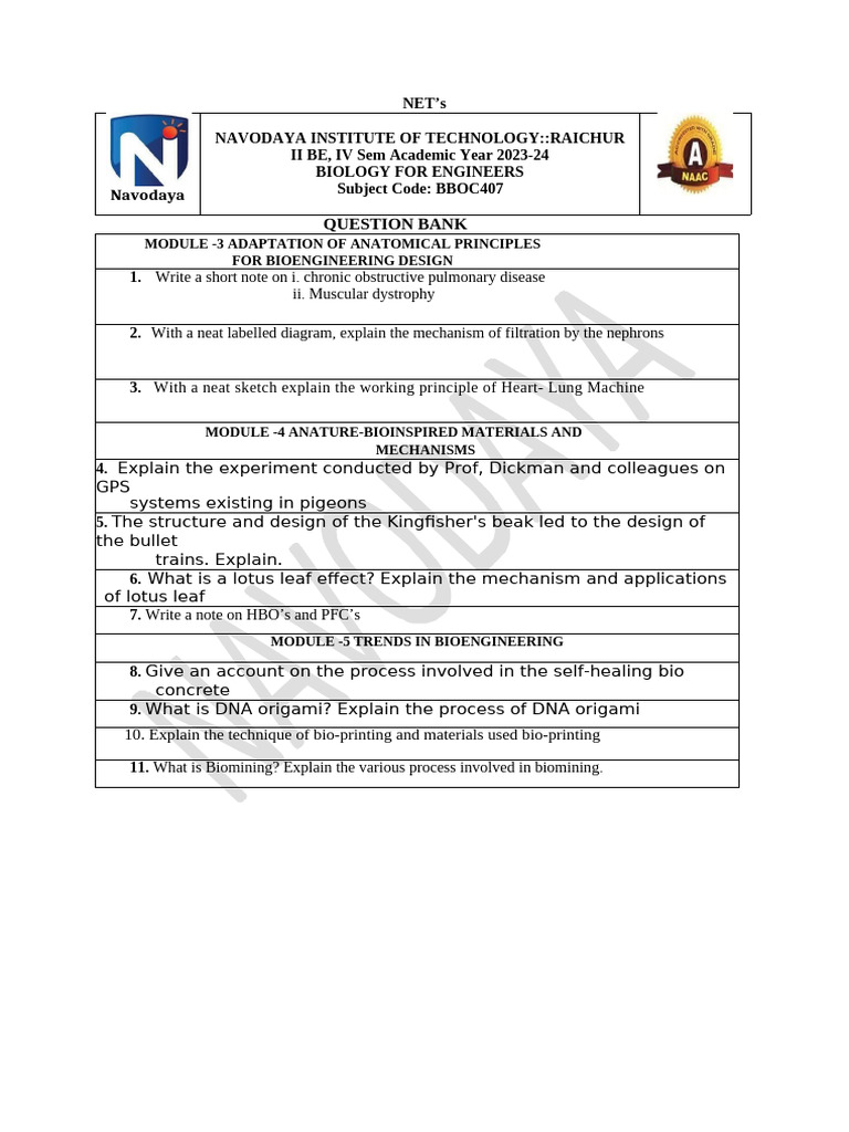 Question Bank IA2 | PDF