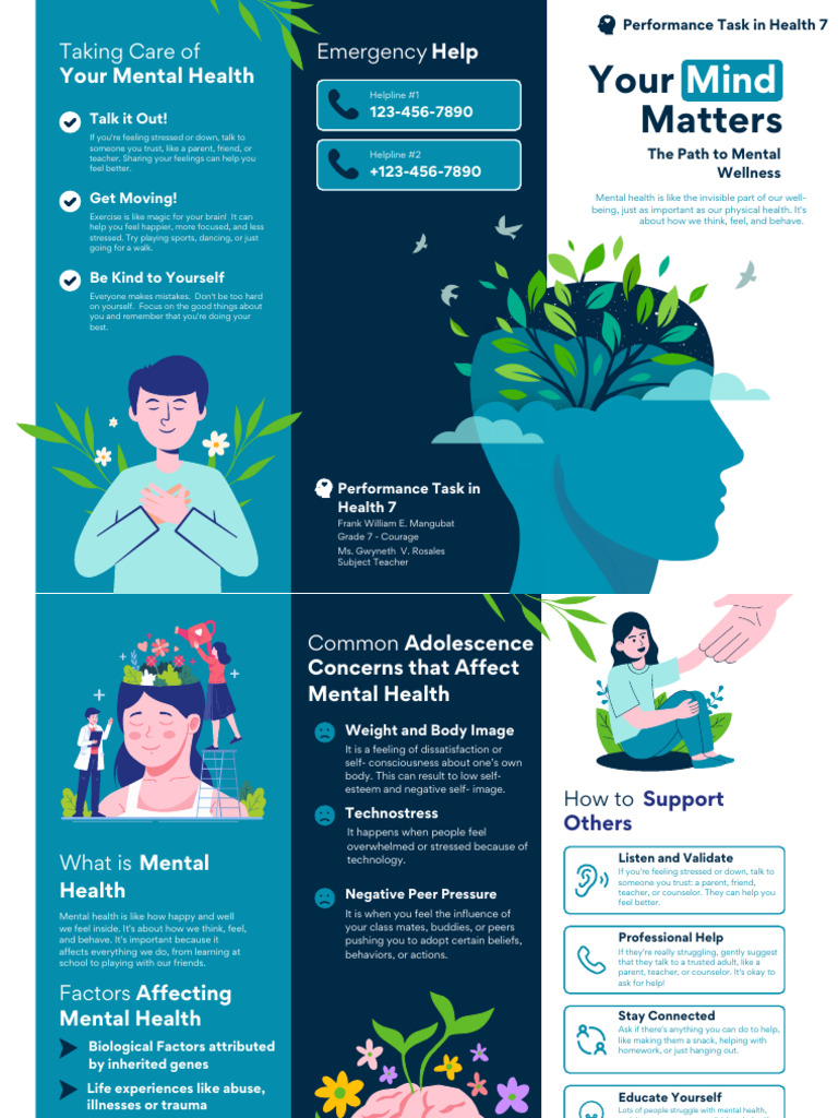 Mental Health Tips for Grade 7 Students | PDF | Mental Health | Self ...