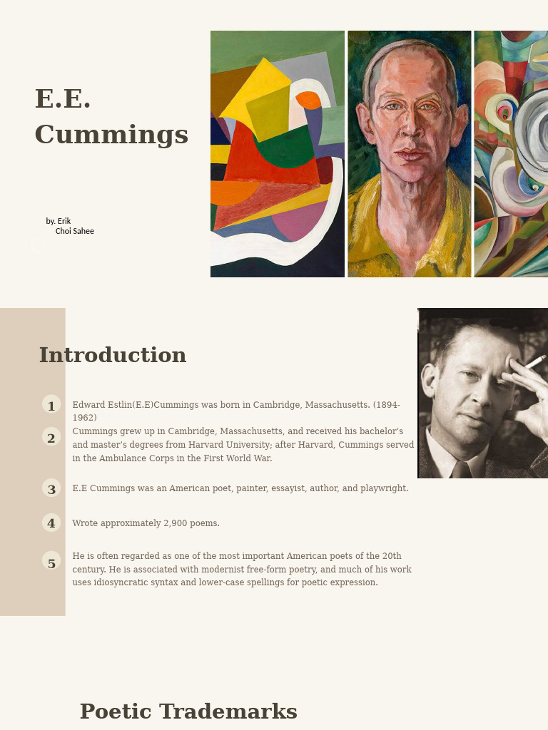 The Innovative Poetry of EE Cummings | PDF
