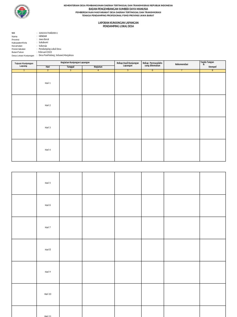 Laporan Kunlap PLD - Juli | PDF
