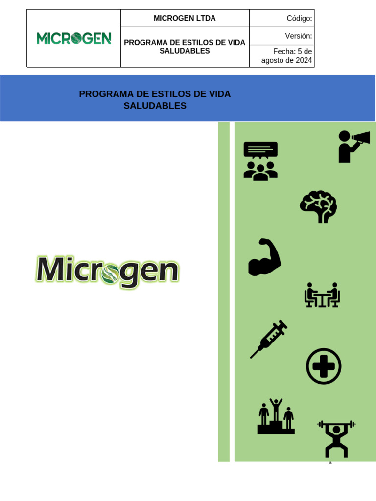 Programa de Estilos de Vida Saludables | PDF