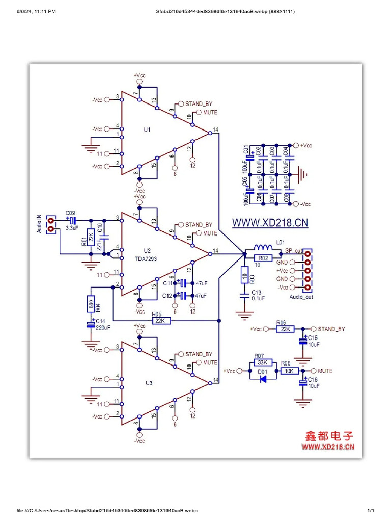 Diagrama TDA7293 | PDF