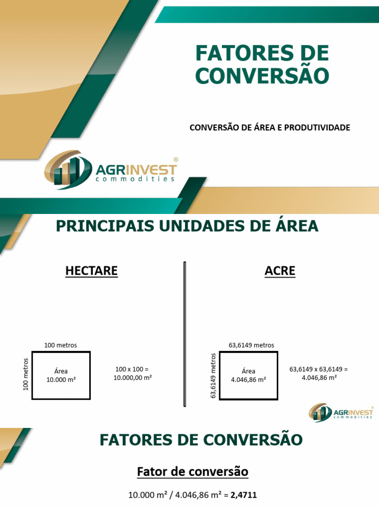 Tema Fatores de Conversão - Va 4 Área | PDF