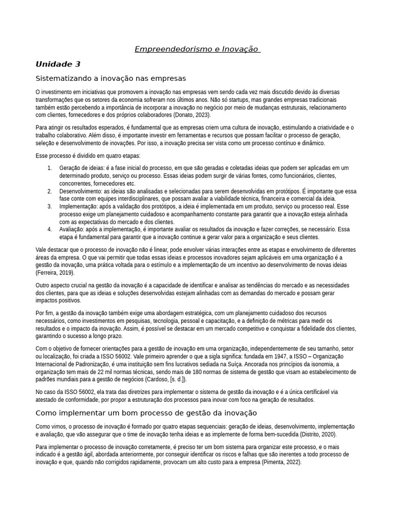 Resumo Aula2 Empreendedorismo3 | PDF