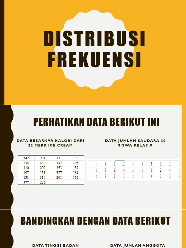 Distribusi Frekuensi - STATISTIKA | PDF