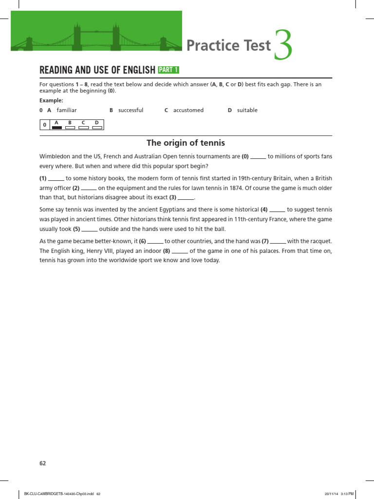 CambridgeEnglish FirstForSchools Sample Test3 | PDF