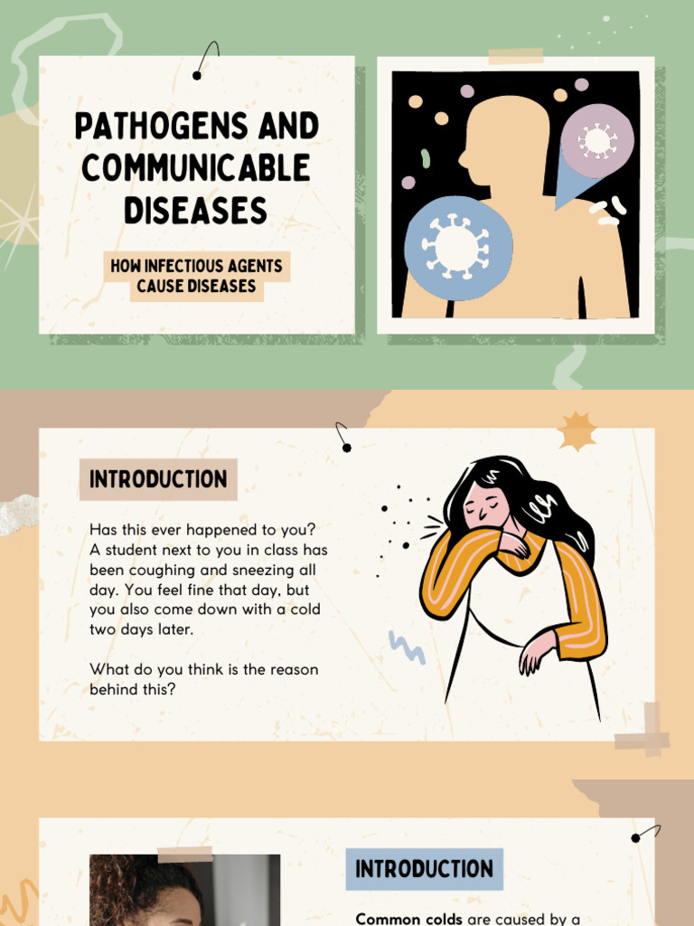 Pathogens and Communicable Diseases Education Presentation in Light ...