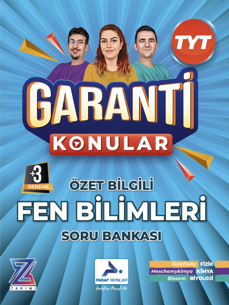 Paraf Tyt Ayt Tyt Fen Bilimleri Garanti Konular Soru Bankasi | PDF