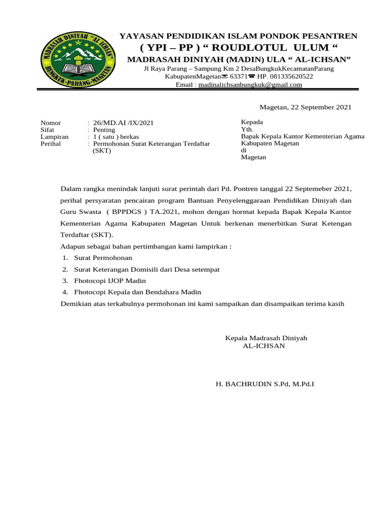 Surat Permohonan SKT | PDF