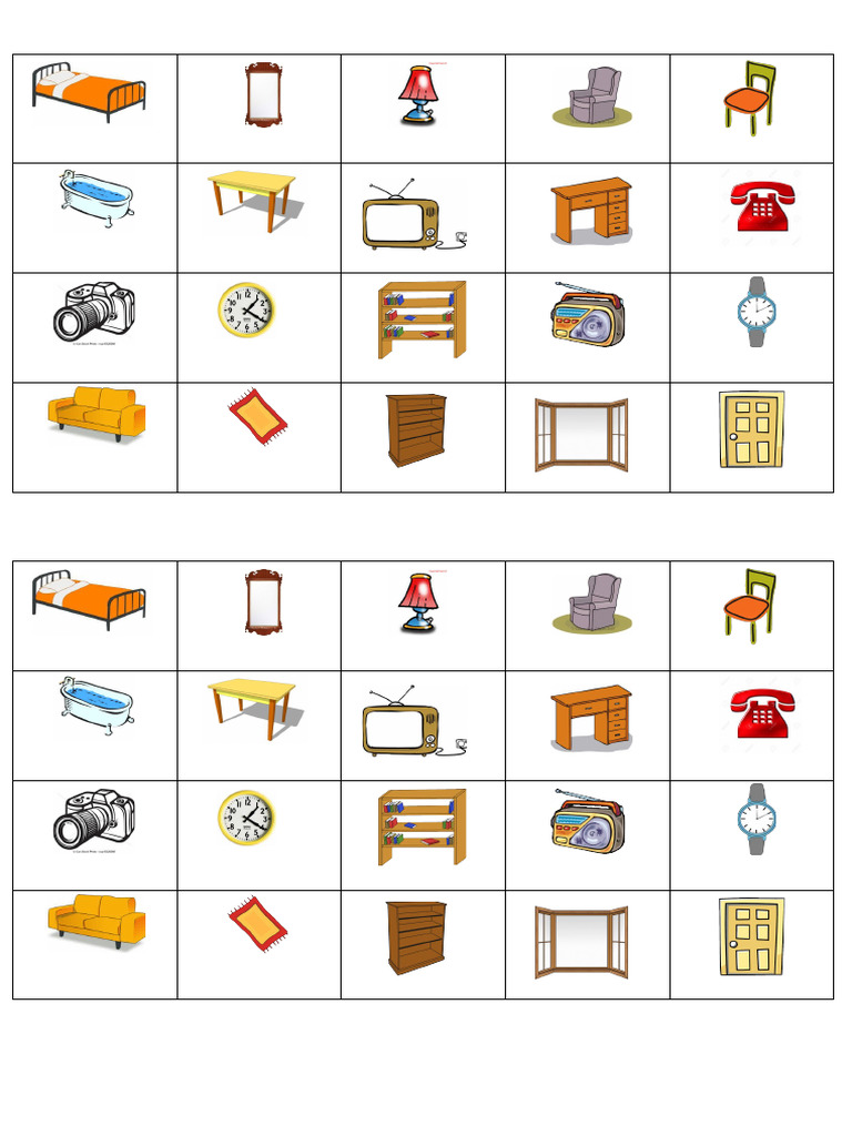 Furniture Vocabulary | PDF