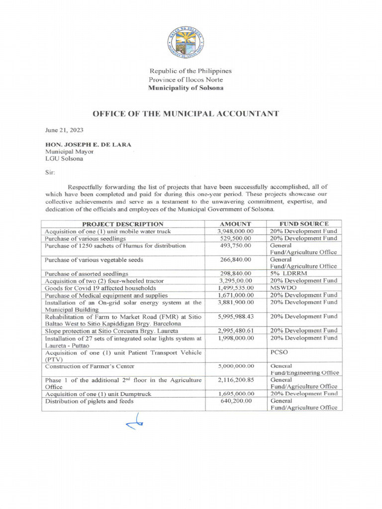 Accomplishment Accountingoffice | PDF