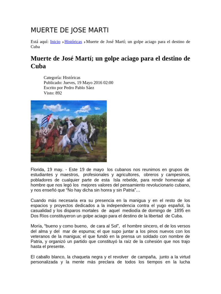 Muerte de Marti | PDF