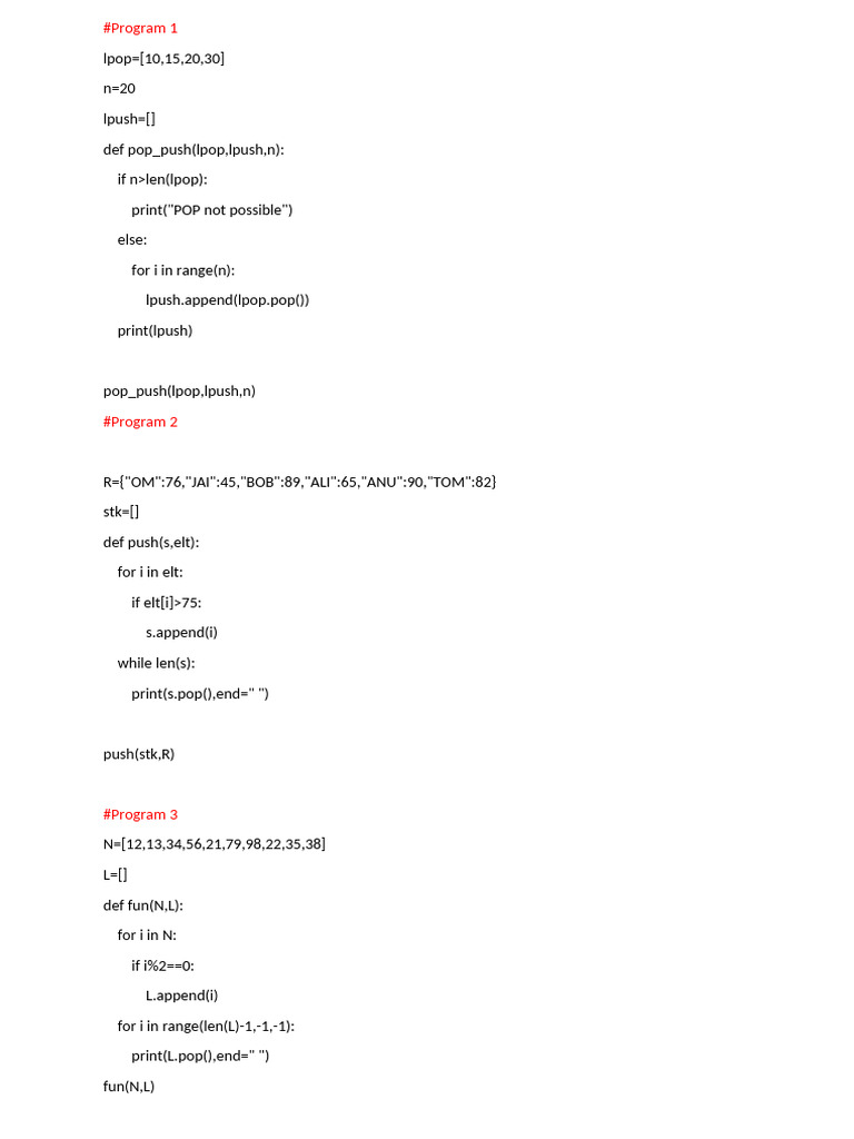 Basic Stack Operations Pdf