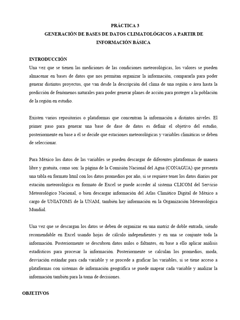 Nueva Practica Meteoro | PDF