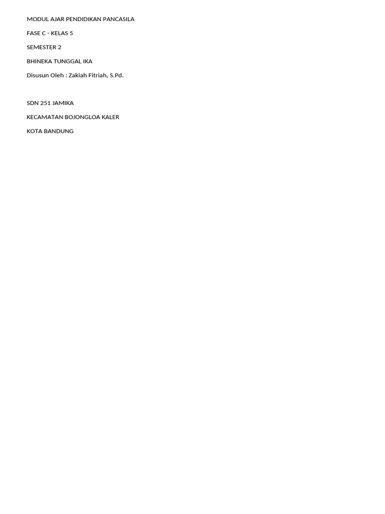 MODUL AJAR ZAKIAH Observasi | PDF