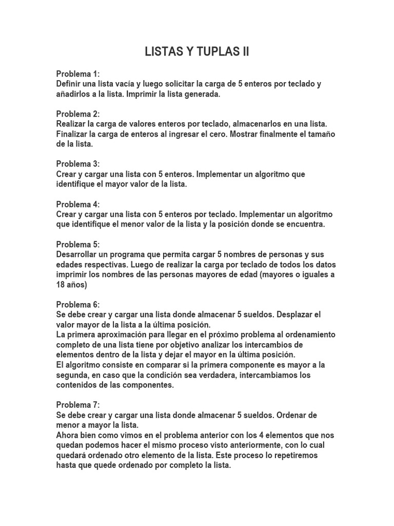 Listas y Tuplas 02 | PDF