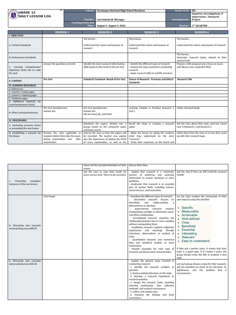 DLL Research Project q1 w2 | PDF
