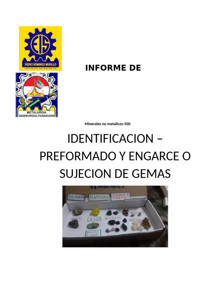 Informe de Minerales | PDF