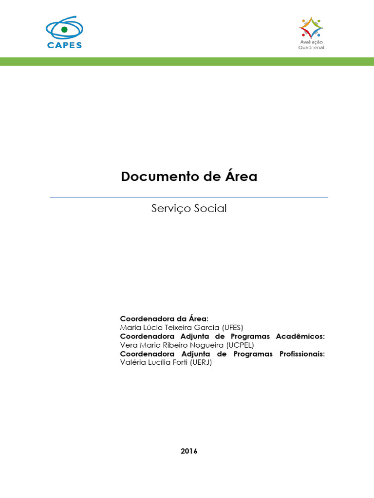 CAPES. Serviço Social e Pós-Graduação - 2017 | PDF