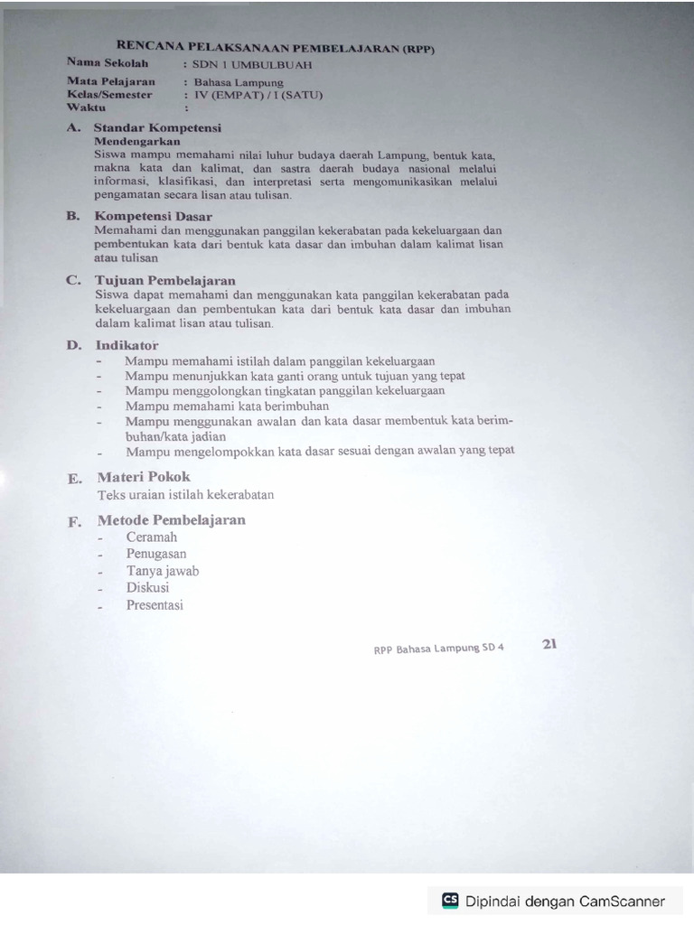 Yuli RPP B.lam | PDF