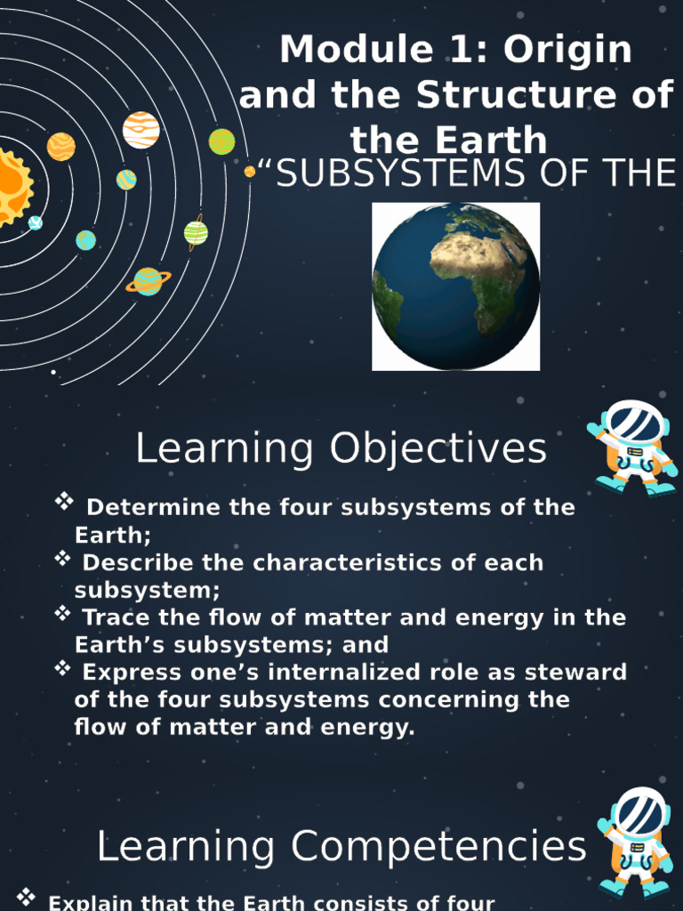 Lesson 2- Subsystem of the Earth | PDF