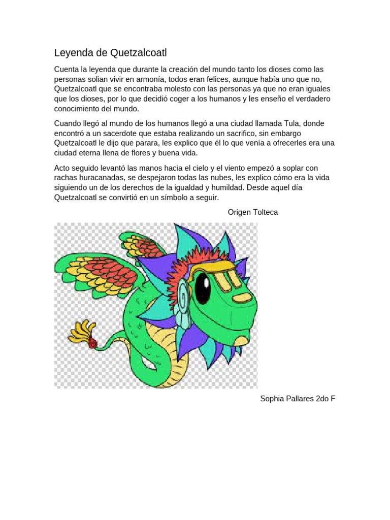 Leyenda de Quetzalcoatl | PDF