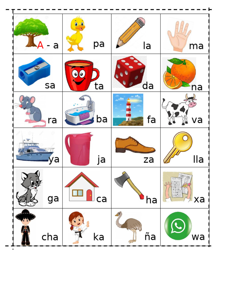 CARTILLA 1_SILABAS CON A | PDF