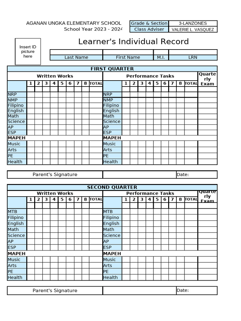 Learner_s Individual Record (1) | PDF