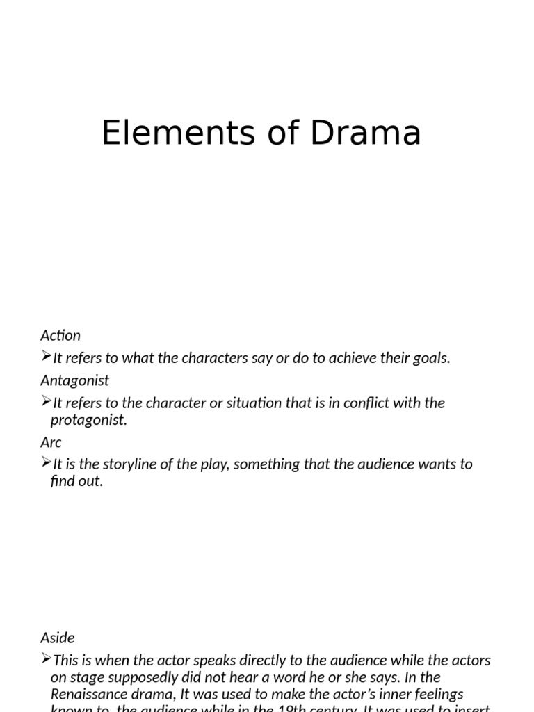 Elements of Drama | PDF